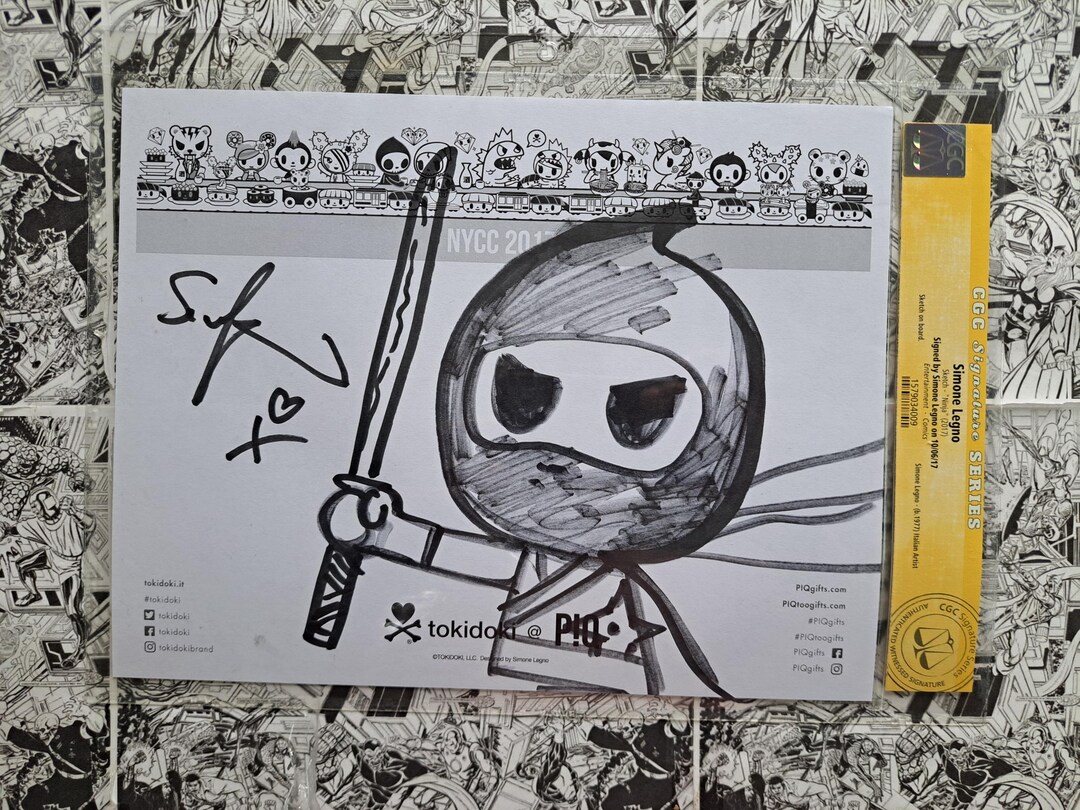 Tokidoki Ninja Original Art Sketch by Creator Simone Legno CGC ...