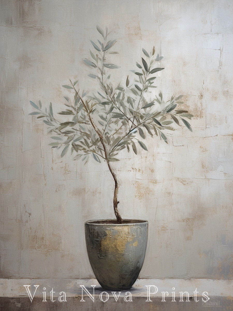 Olive Tree in Vessel Art, Olive Tree in Vessel, Printable Wall Art ...