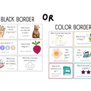 Printable Cute Lunchbox Jokes for Kids - HQ PDF Instant Download - Joke ...