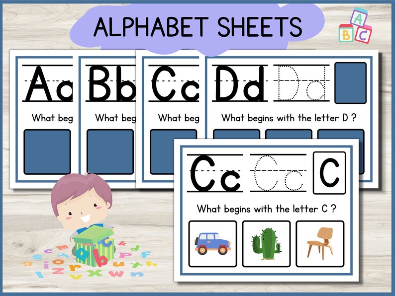 Beginning Sounds, Printable Alphabet Matching Game, Preschool ...