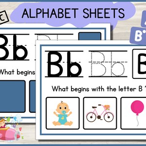 Beginning Sounds, Printable Alphabet Matching Game, Preschool ...