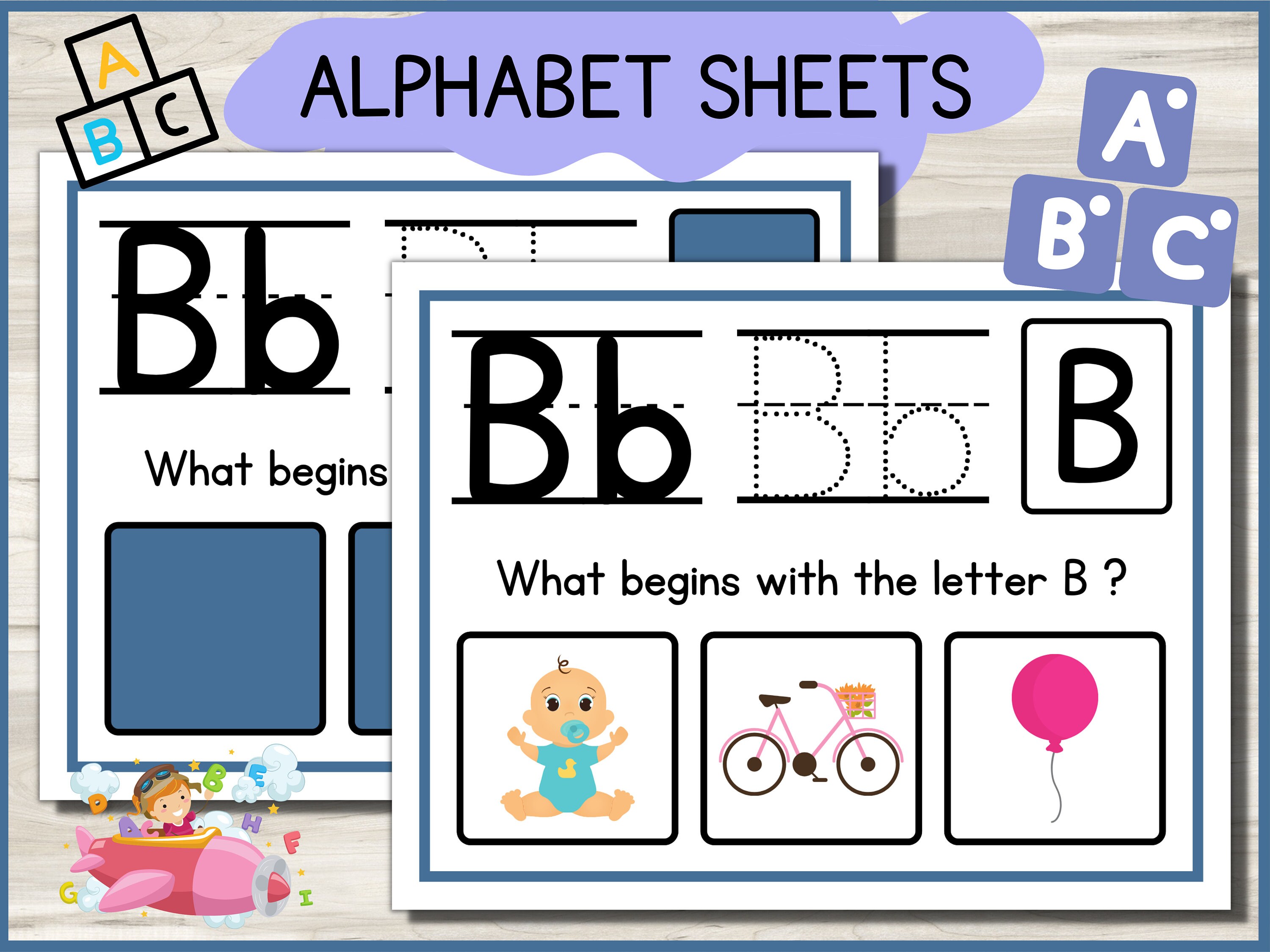 Beginning Sounds, Printable Alphabet Matching Game, Preschool ...