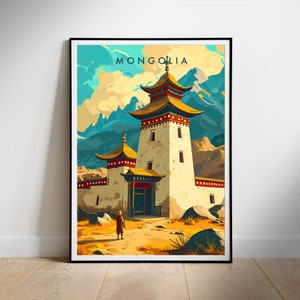 Mongolia Travel Poster Digital Printable Wall Art, Instant Download ...