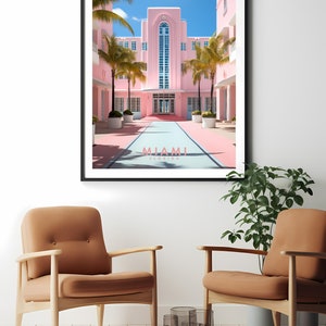 Miami Travel Poster Digital Printable Wall Art, Instant Download ...