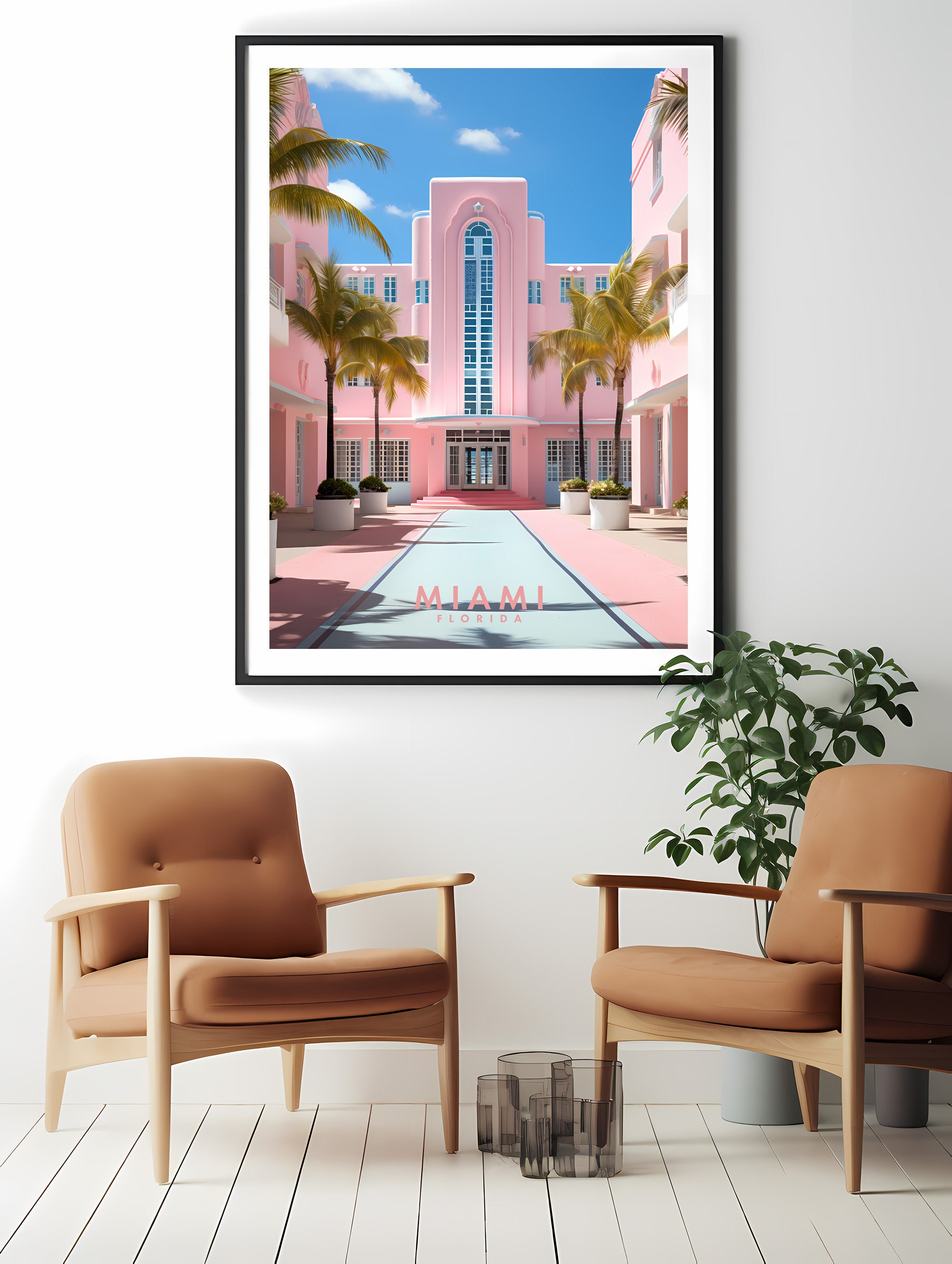 Miami Travel Poster Digital Printable Wall Art, Instant Download ...
