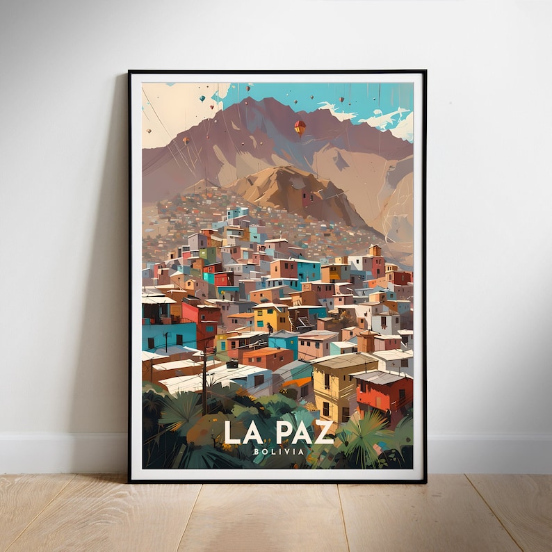 La Paz Bolivia Travel Poster: Printable Wall Art (digital Download) - Etsy