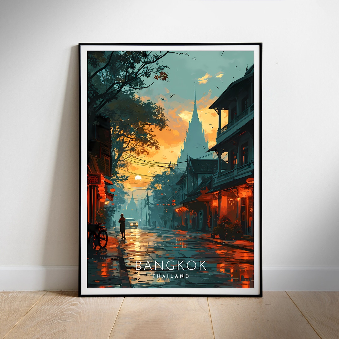 Thailand Travel Poster Digital Printable Wall Art, Instant Download ...