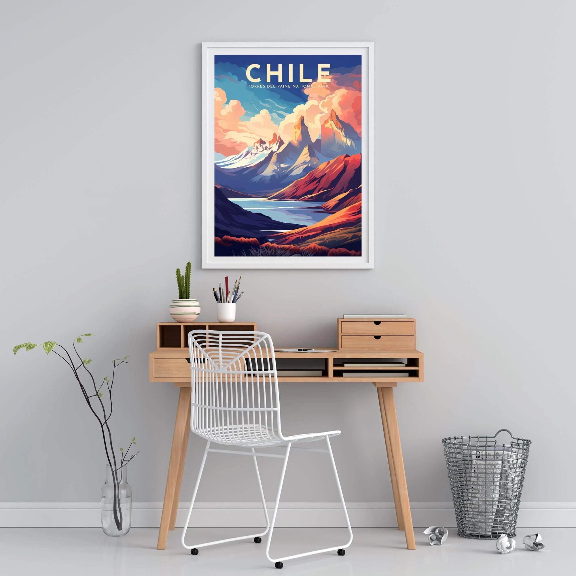 Chile Travel Poster Digital Printable Wall Art, National Park Print ...