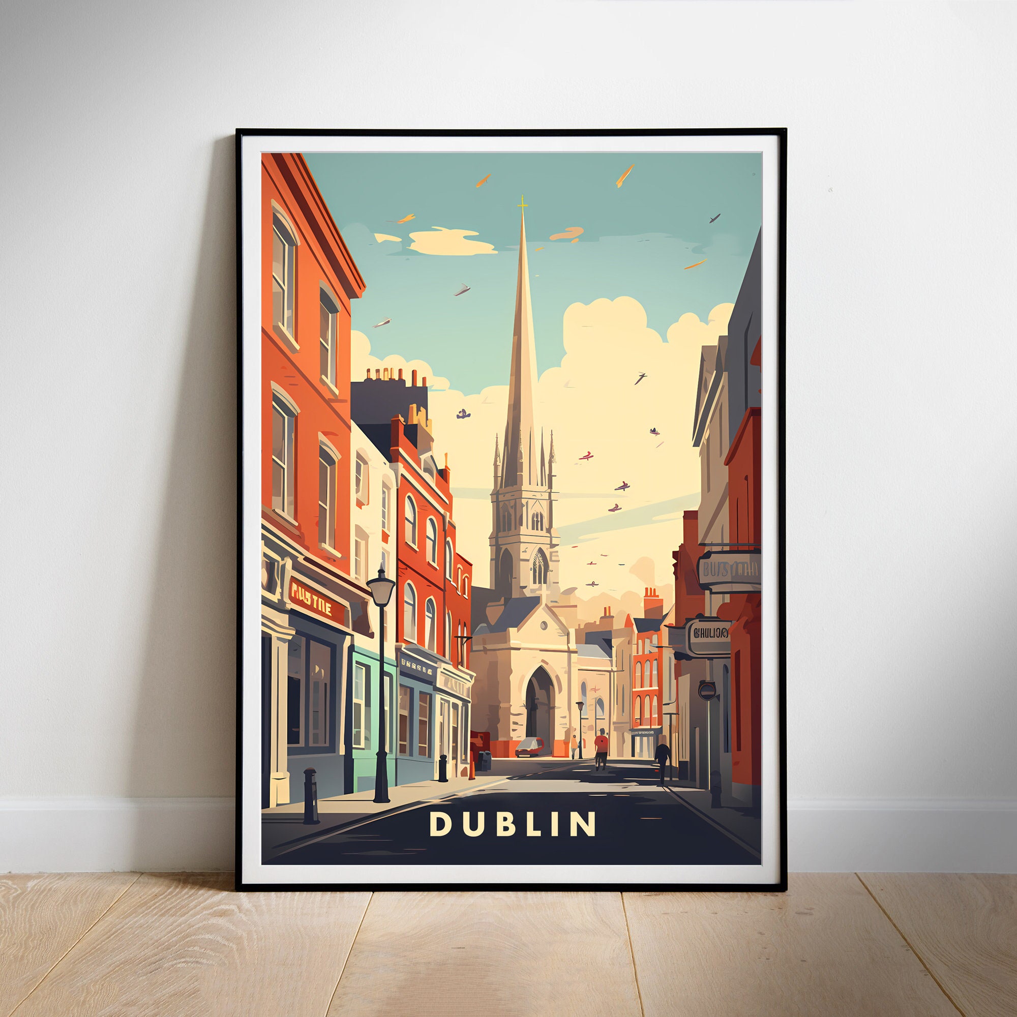 Dublin Travel Poster Digital Printable Wall Art, Ireland Instant ...
