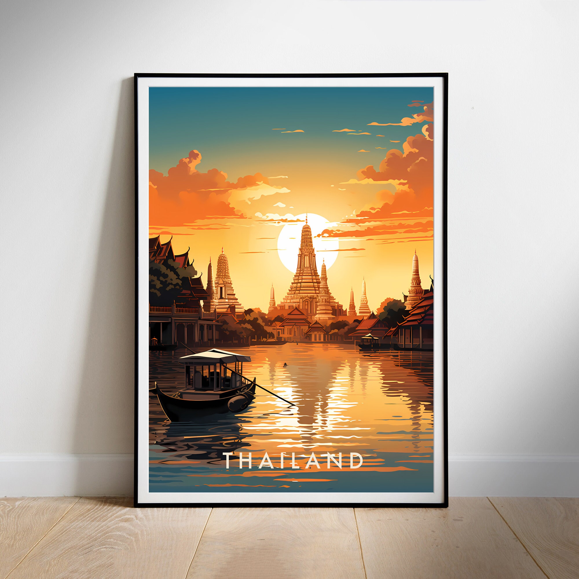 Thailand Travel Poster Digital Printable Wall Art, Instant Download ...