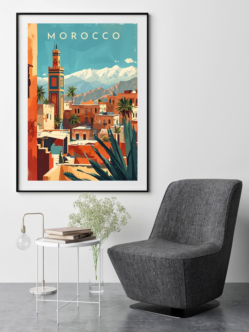 Morocco Travel Poster Digital Printable Wall Art, Instant Download ...