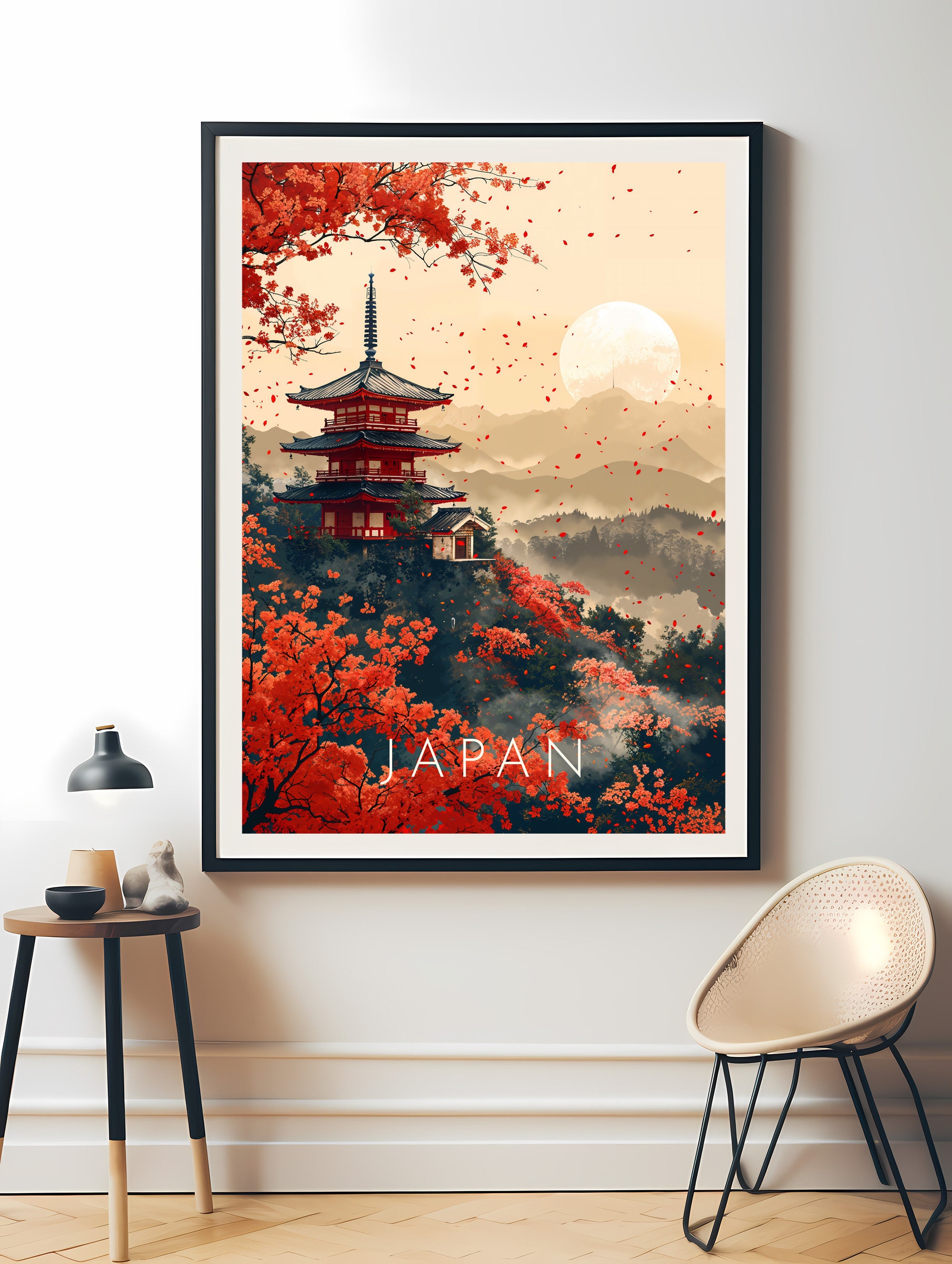 Japan Travel Poster Digital Printable Wall Art, Kyoto Instant Download ...