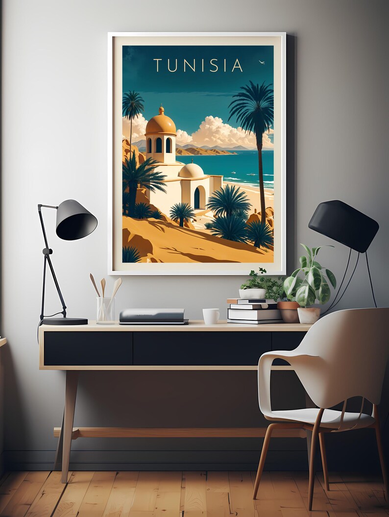 Tunisia Travel Poster Digital Printable Wall Art, Instant Download ...