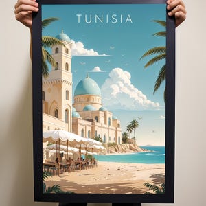 Tunisia Travel Poster Digital Printable Wall Art, Instant Download ...
