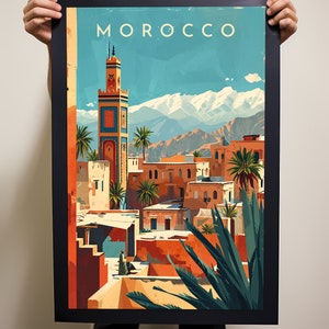 Morocco Travel Poster Digital Printable Wall Art, Instant Download ...