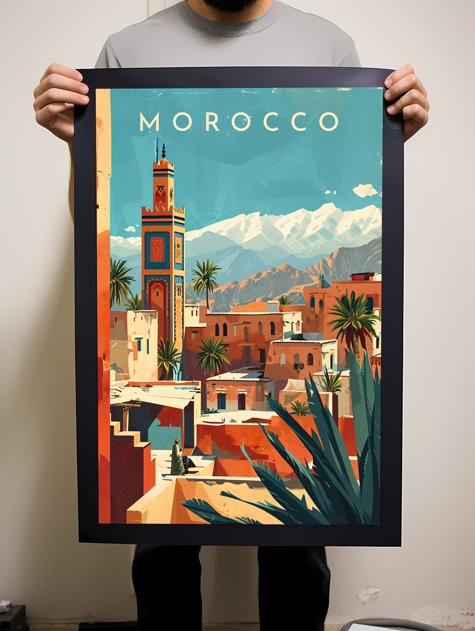 Morocco Travel Poster Digital Printable Wall Art, Instant Download ...