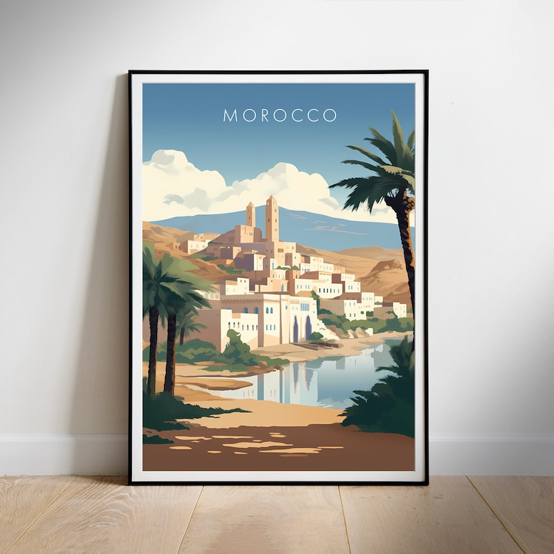 Morocco Travel Poster Digital Printable Wall Art, Instant Download ...