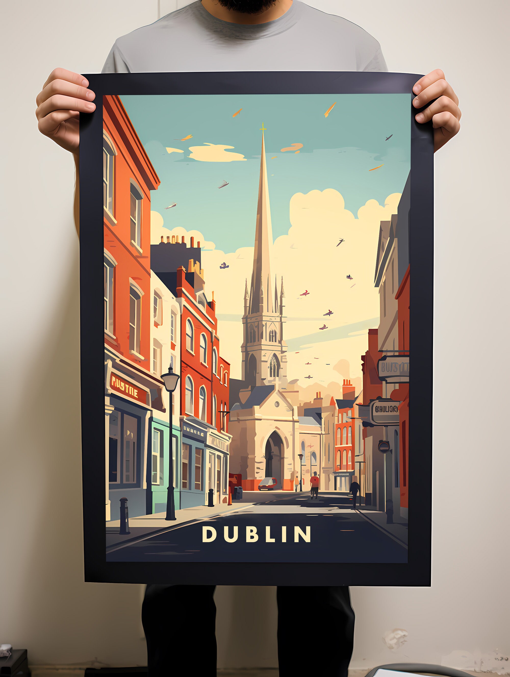 Dublin Travel Poster Digital Printable Wall Art, Ireland Instant ...