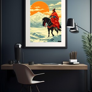 Mongolia Travel Poster Digital Printable Wall Art, Instant Download ...