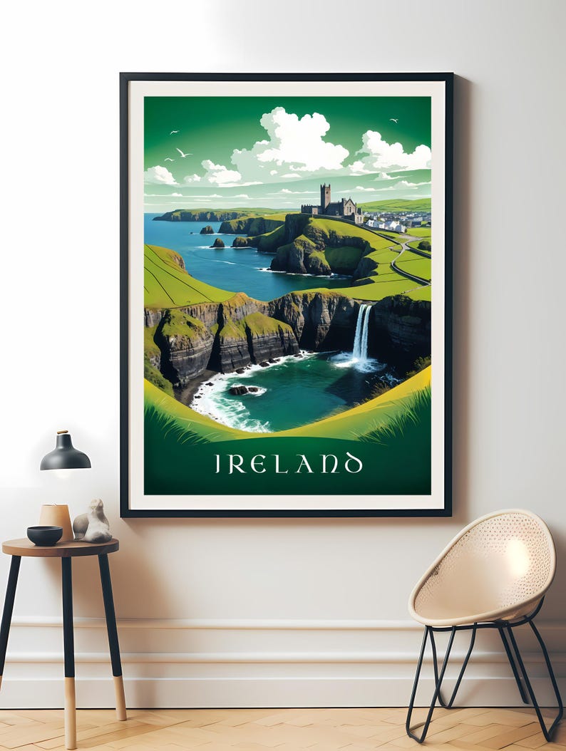 Ireland Travel Poster Digital Printable Wall Art, Instant Download ...