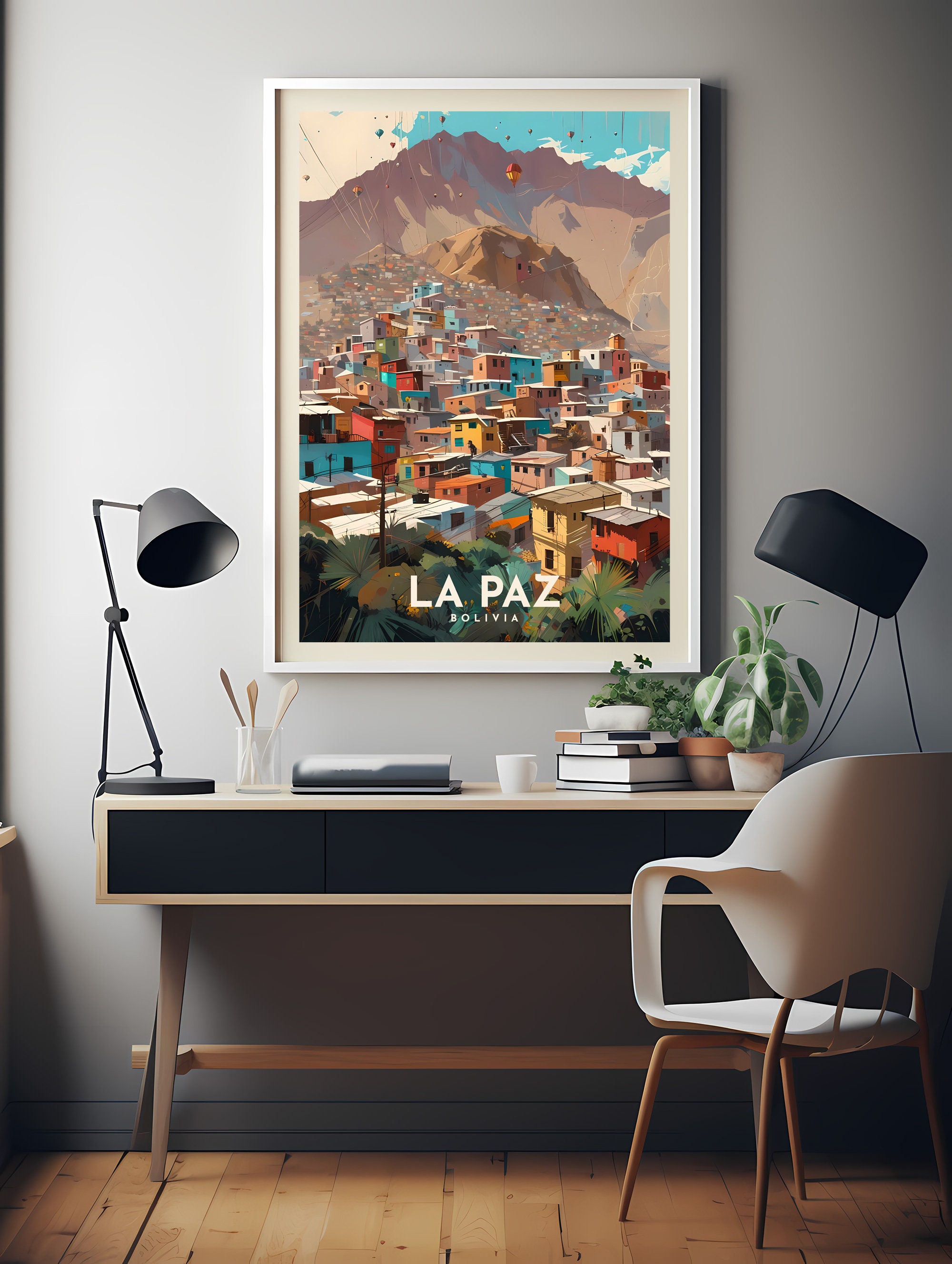 La Paz Bolivia Travel Poster: Printable Wall Art (digital Download) - Etsy