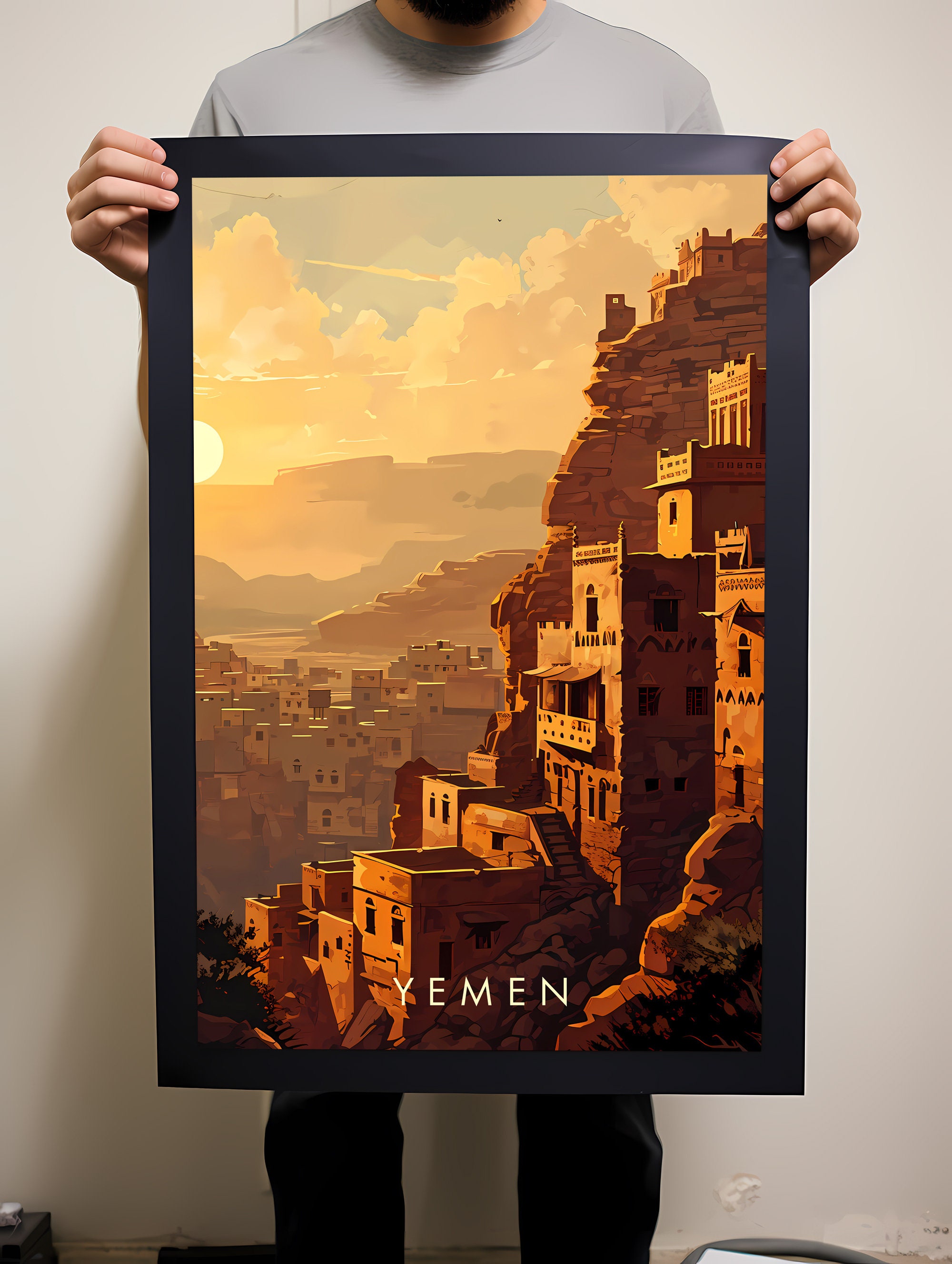 Yemen Travel Poster Digital Printable Wall Art, Instant Download ...