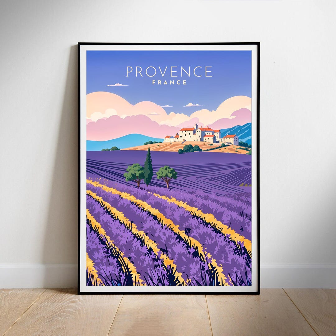 Provence Travel Poster Digital Printable Wall Art, France Instant ...