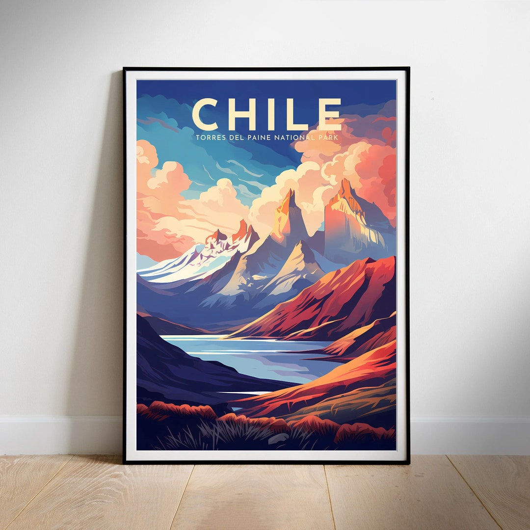 Chile Travel Poster Digital Printable Wall Art, National Park Print ...