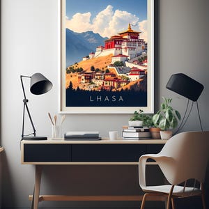 Lhasa Travel Poster Digital Printable Wall Art, Instant Download ...