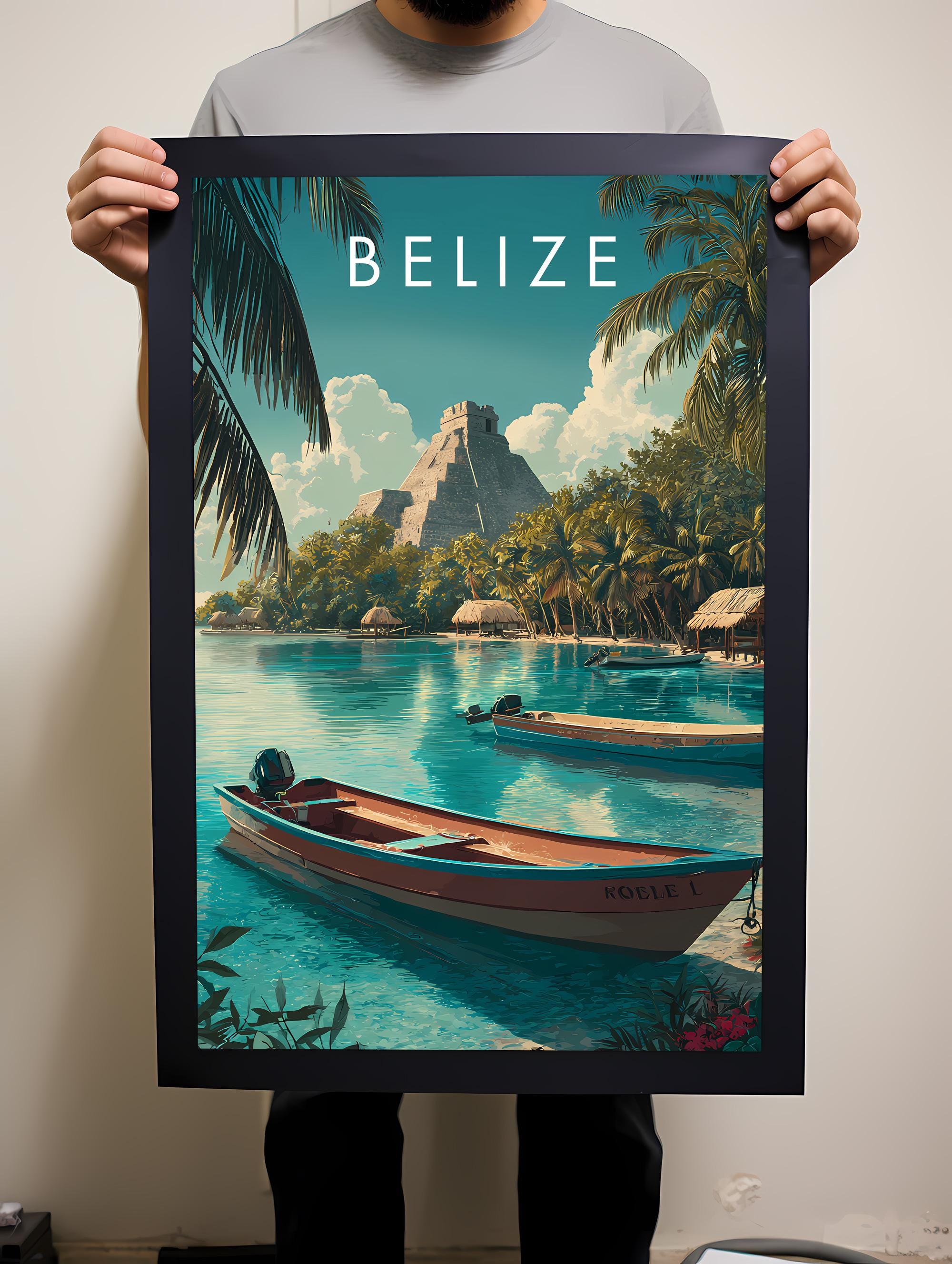Belize Travel Poster Digital Printable Wall Art, Instant Download ...