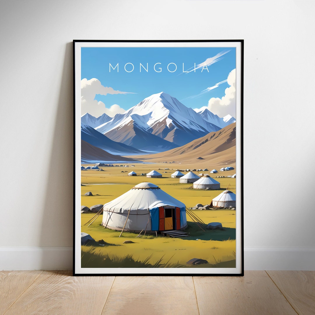 Mongolia Travel Poster Digital Printable Wall Art, Instant Download ...