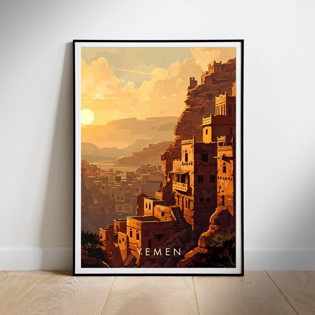 Yemen Travel Poster Digital Printable Wall Art, Instant Download ...