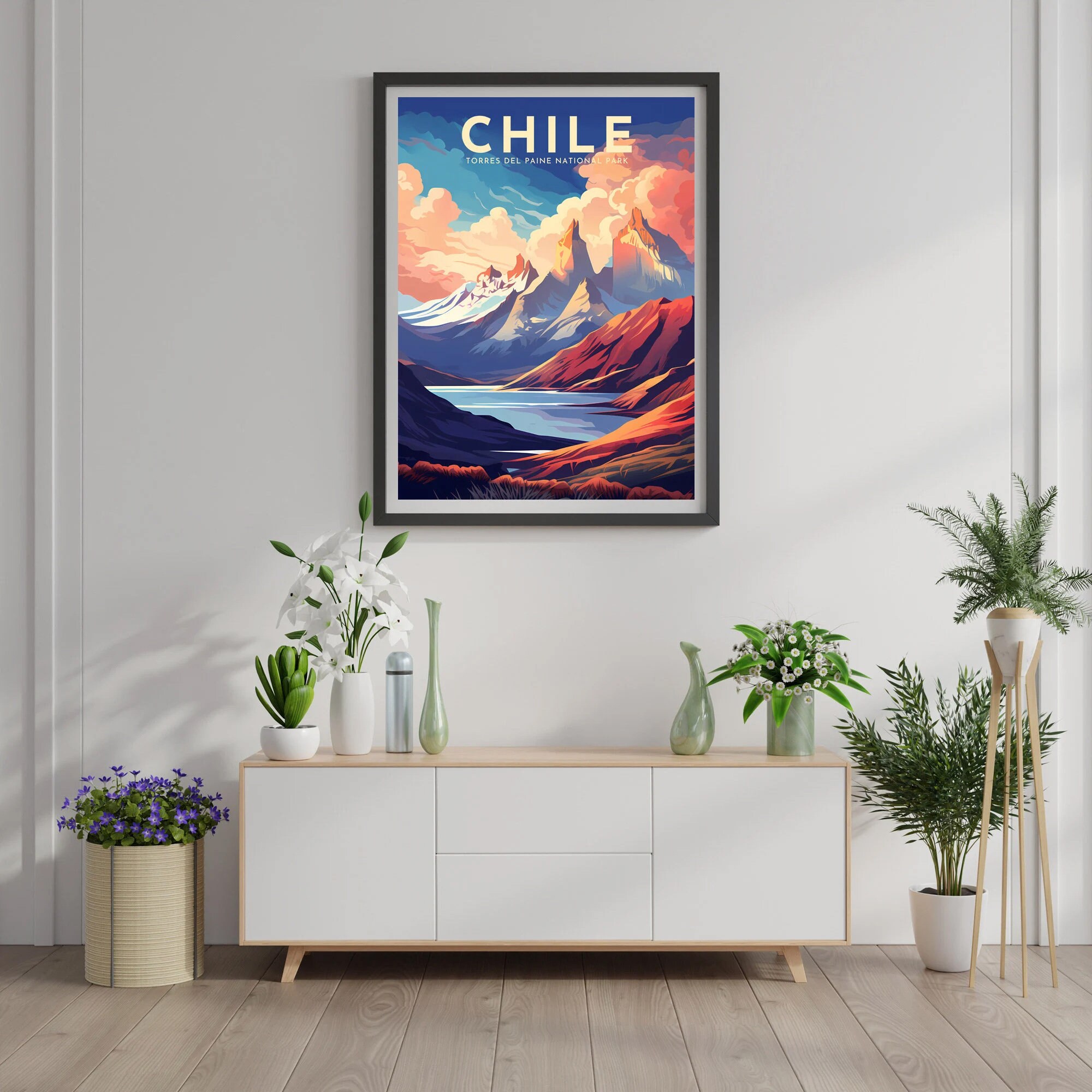 Chile Travel Poster Digital Printable Wall Art, National Park Print ...