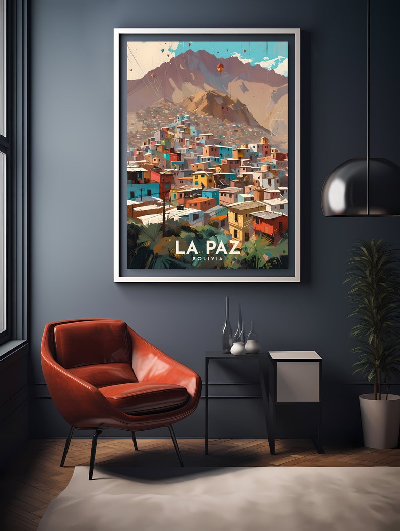 La Paz Bolivia Travel Poster: Printable Wall Art (digital Download) - Etsy