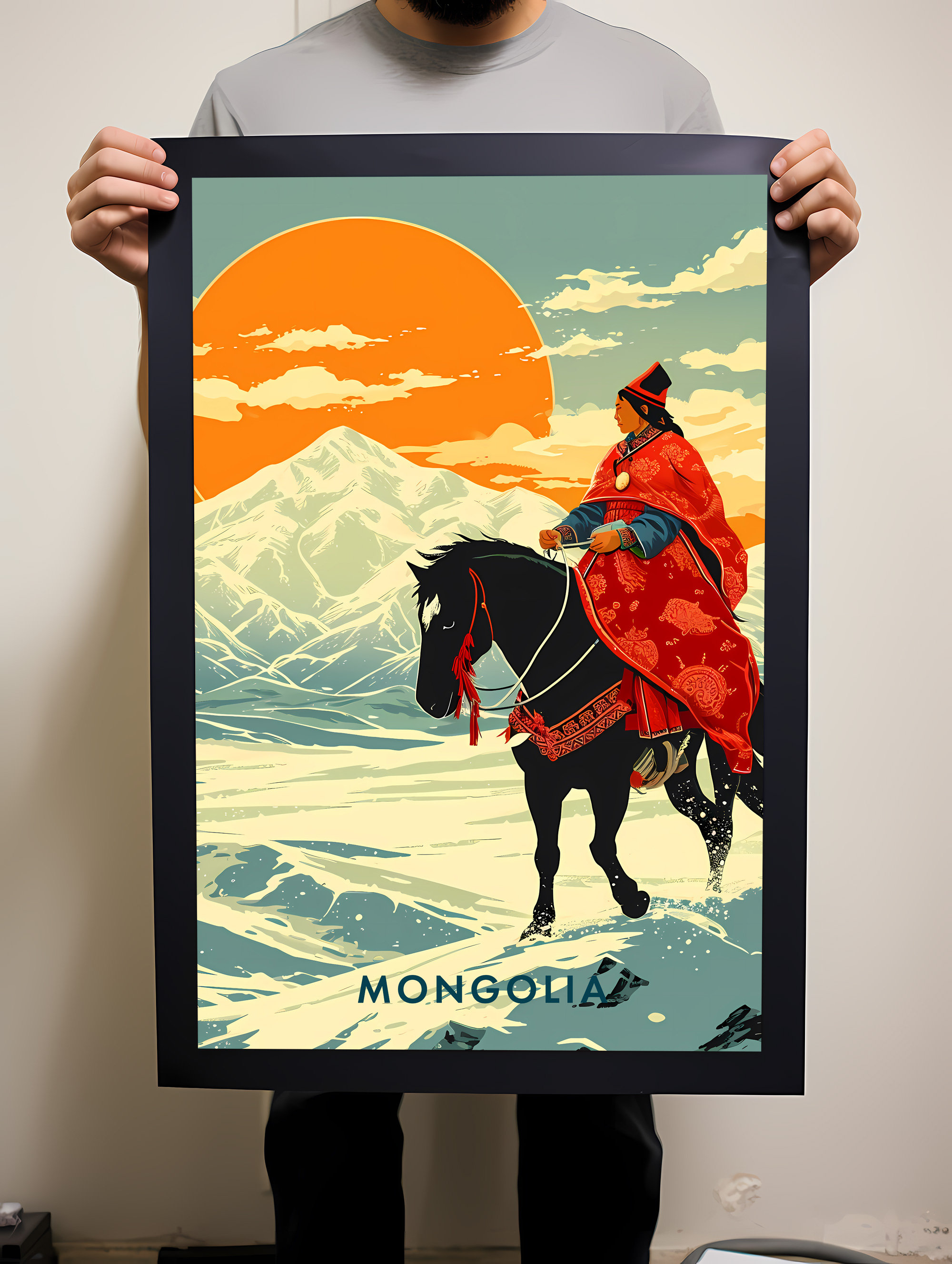 Mongolia Travel Poster Digital Printable Wall Art, Instant Download ...