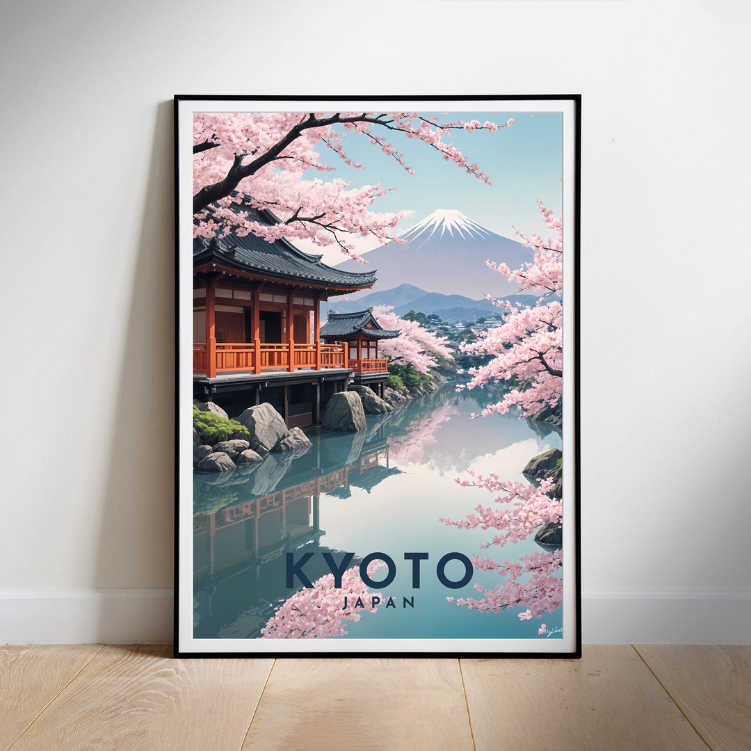 Japan Travel Poster Digital Printable Wall Art, Kyoto Instant Download ...