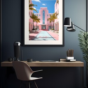Miami Travel Poster Digital Printable Wall Art, Instant Download ...