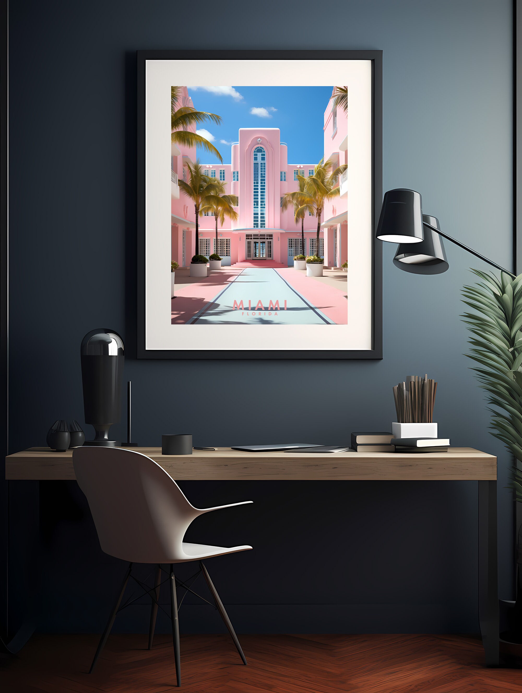Miami Travel Poster Digital Printable Wall Art, Instant Download ...