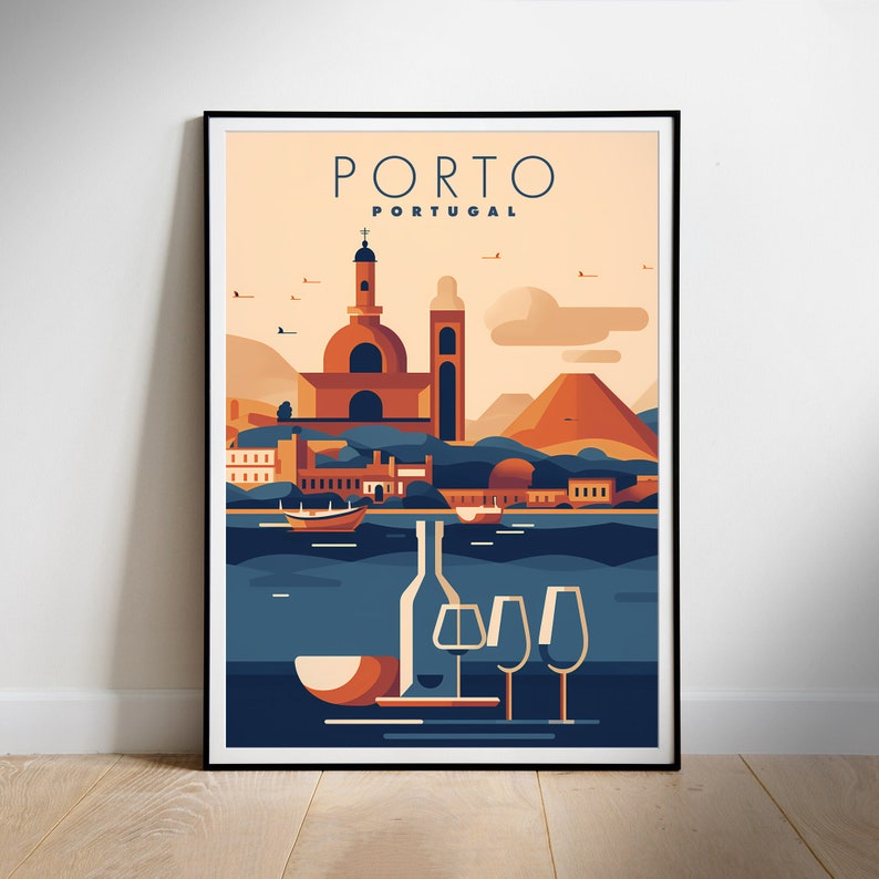 Portugal Travel Poster Digital Printable Wall Art, Porto Instant ...