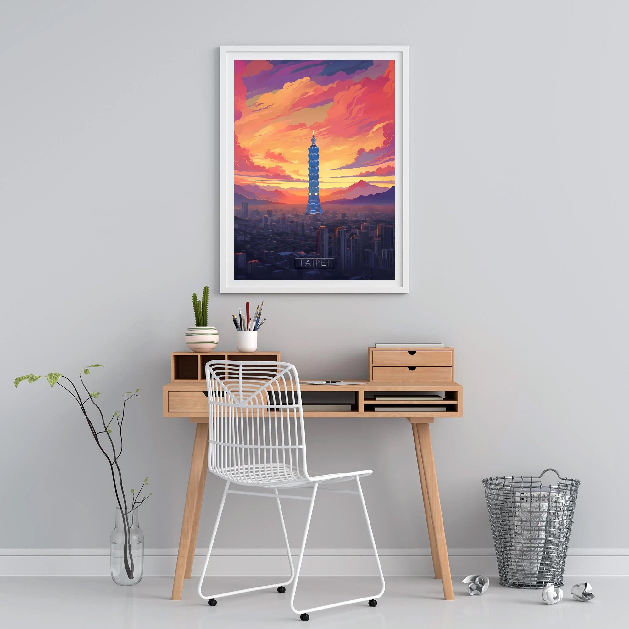 Taiwan Travel Poster Taipei Digital Printable Wall Art, Instant ...