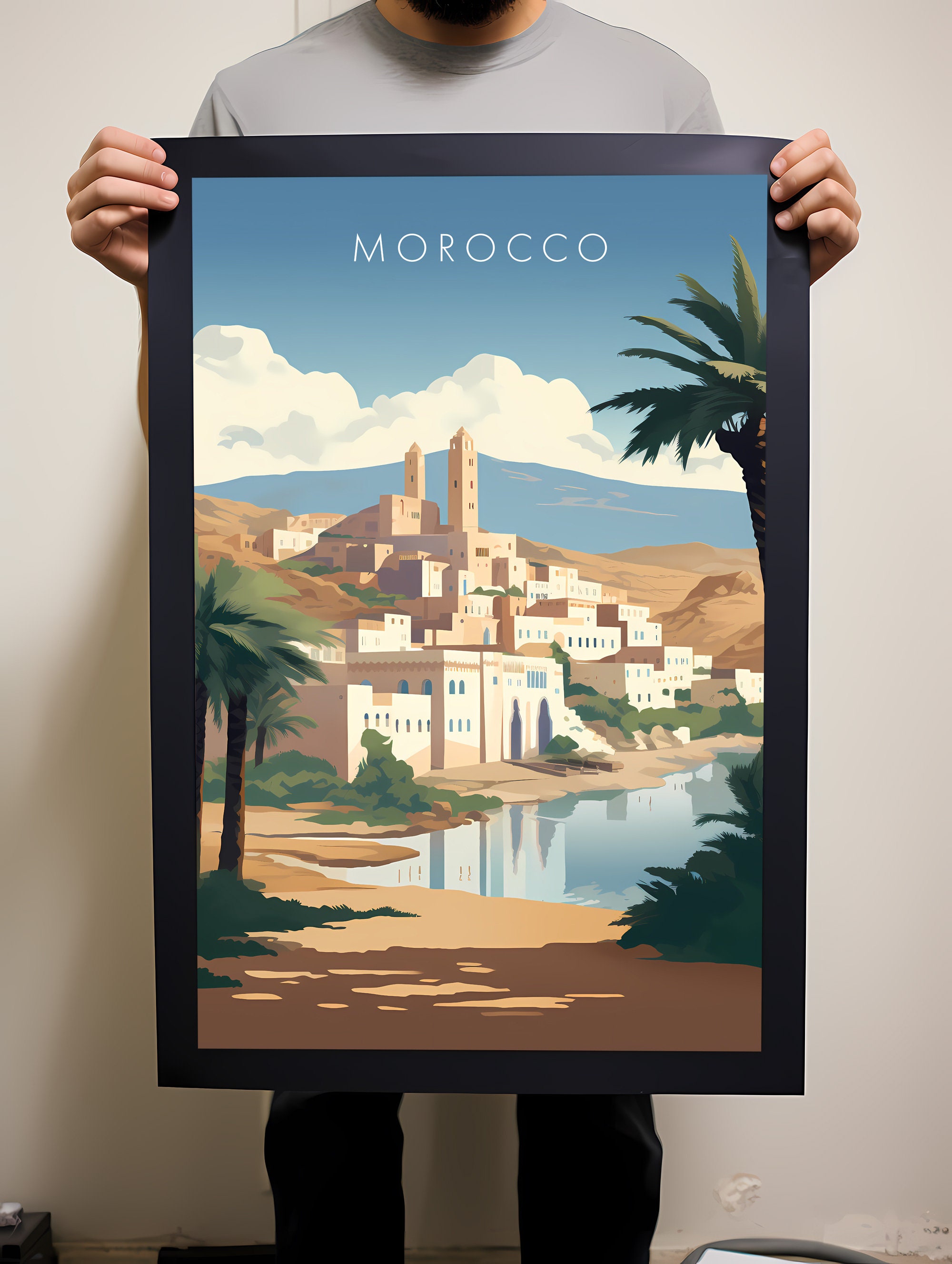 Morocco Travel Poster Digital Printable Wall Art, Instant Download ...