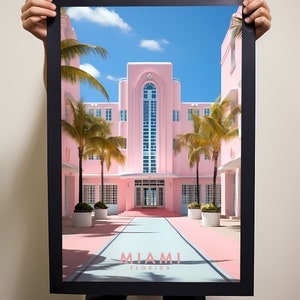 Miami Travel Poster Digital Printable Wall Art, Instant Download ...