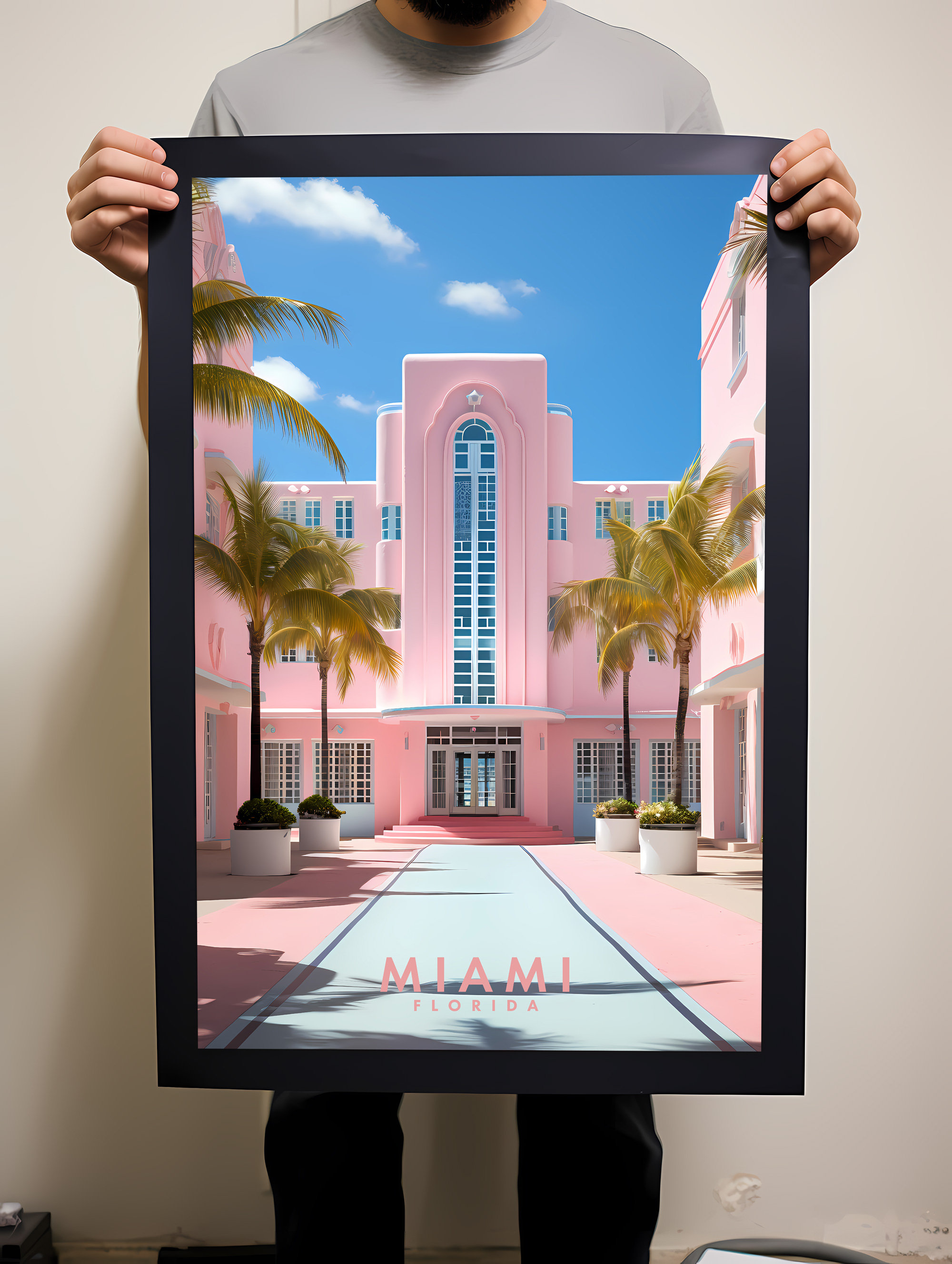 Miami Travel Poster Digital Printable Wall Art, Instant Download ...