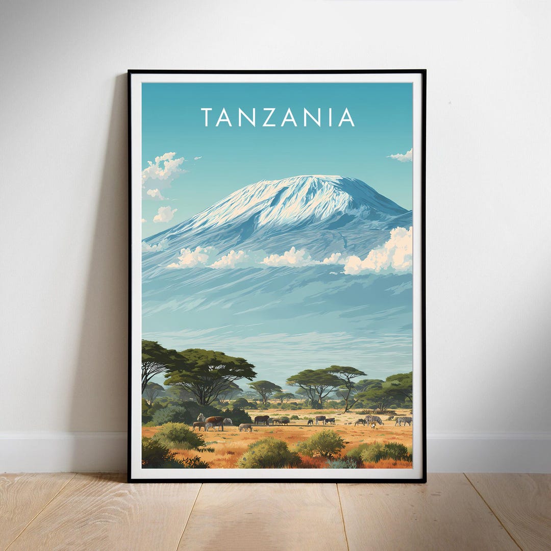 Tanzania Travel Poster: National Park Art Print (digital Download ...