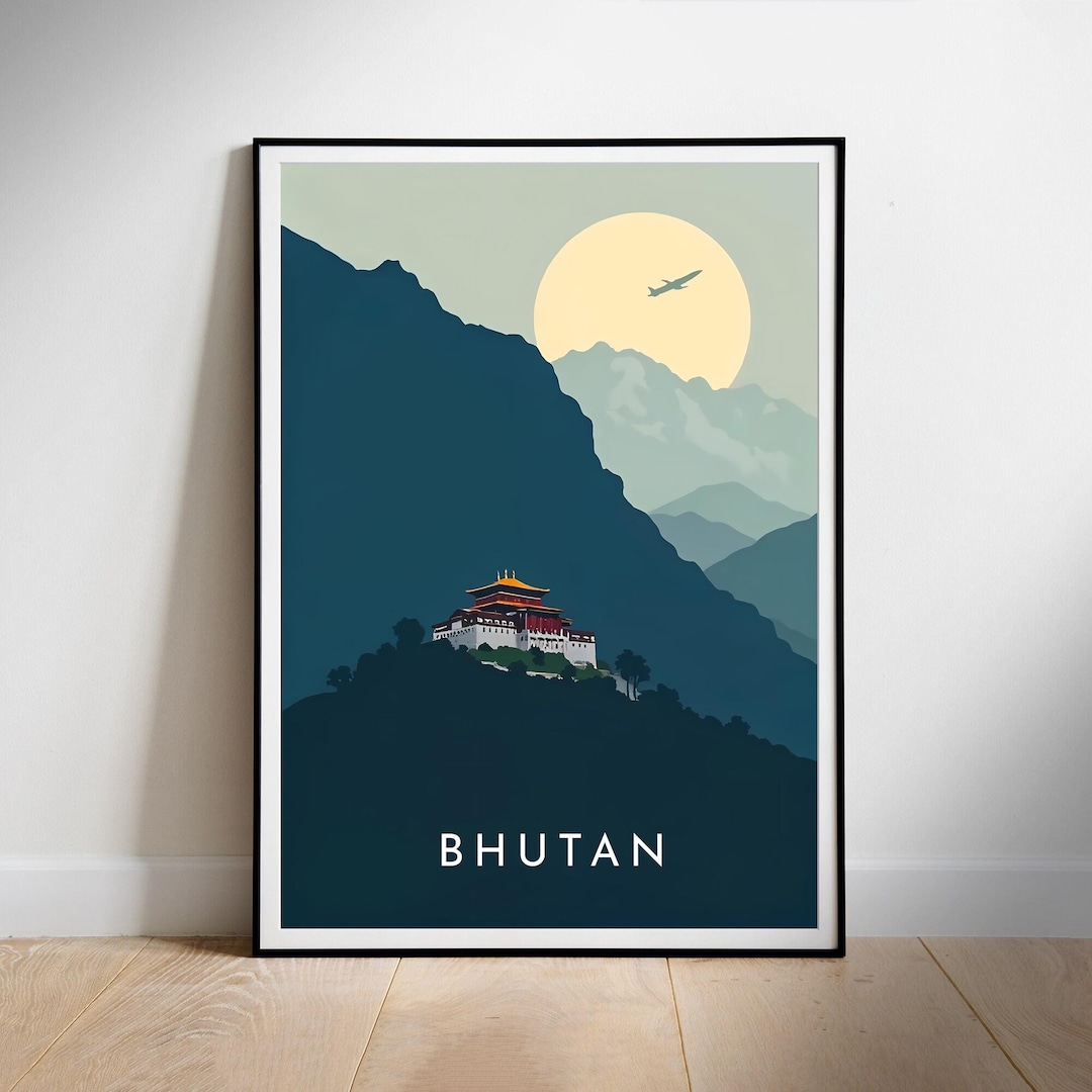 Bhutan Travel Poster Digital Printable Wall Art, Instant Download ...