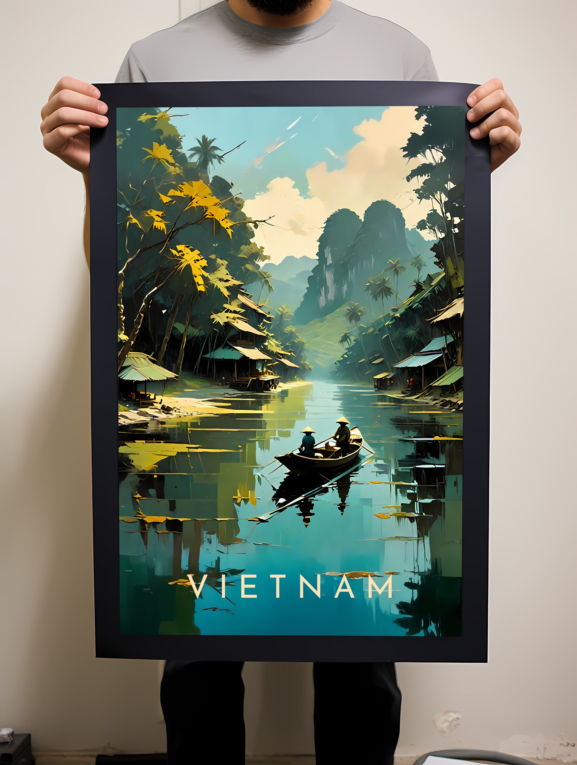 Vietnam Travel Poster Digital Printable Wall Art, Instant Download ...