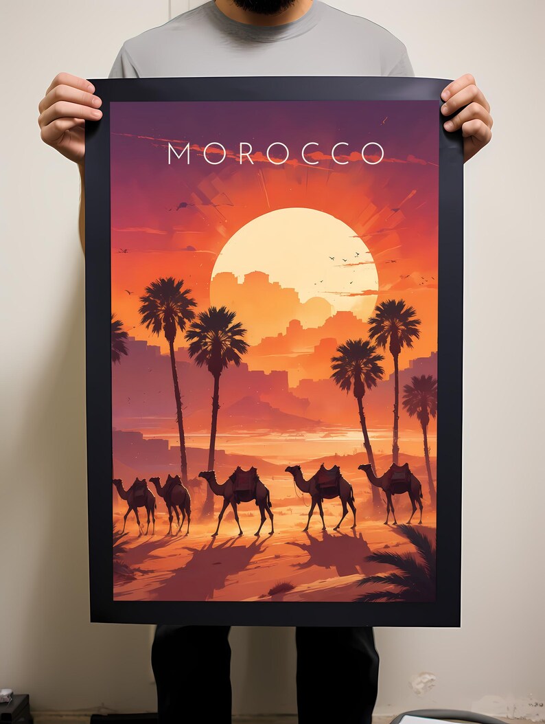 Morocco Travel Poster Digital Printable Wall Art, Instant Download ...
