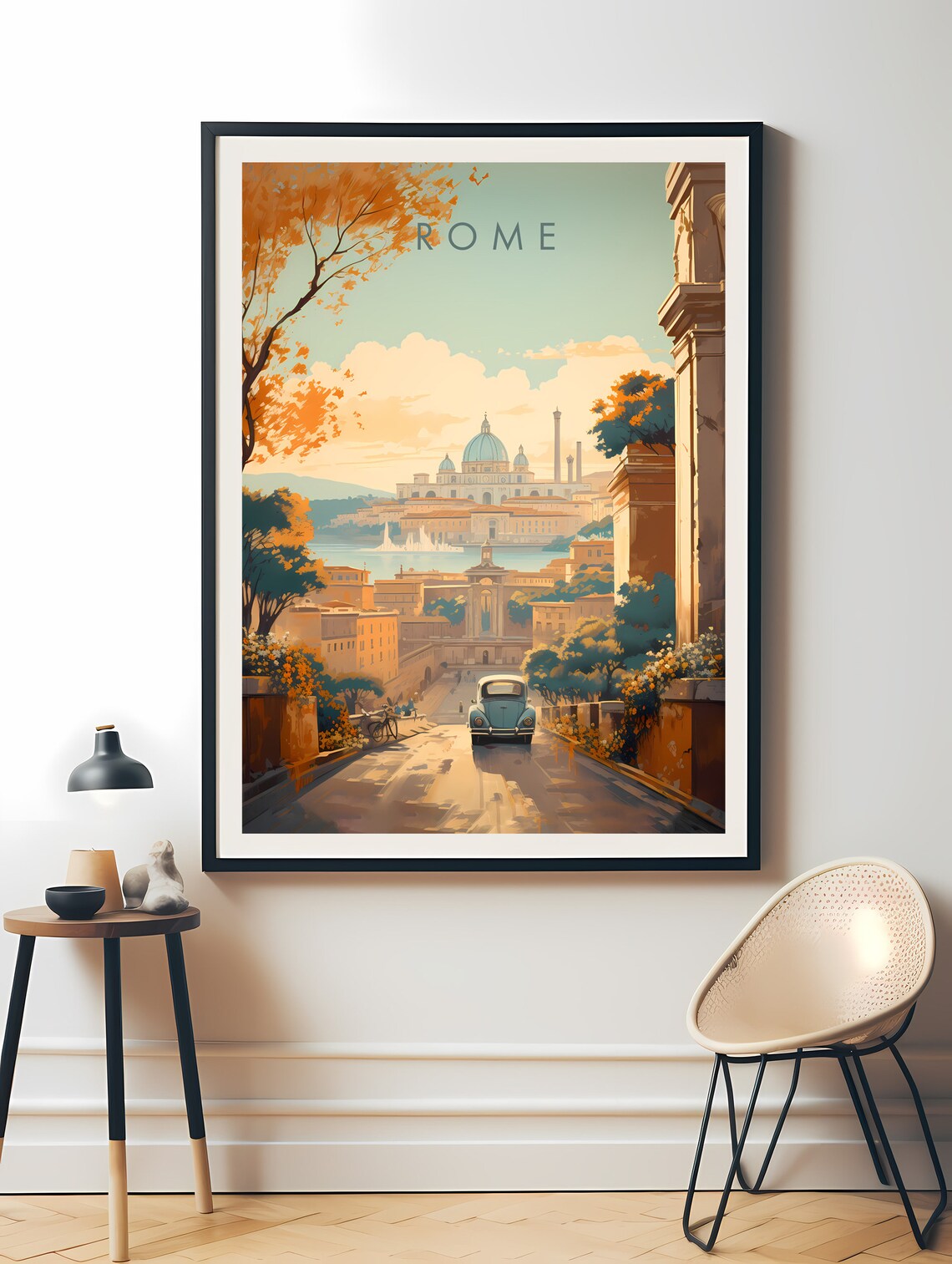 Rome Travel Poster Digital Printable Wall Art, Italy Instant Download ...