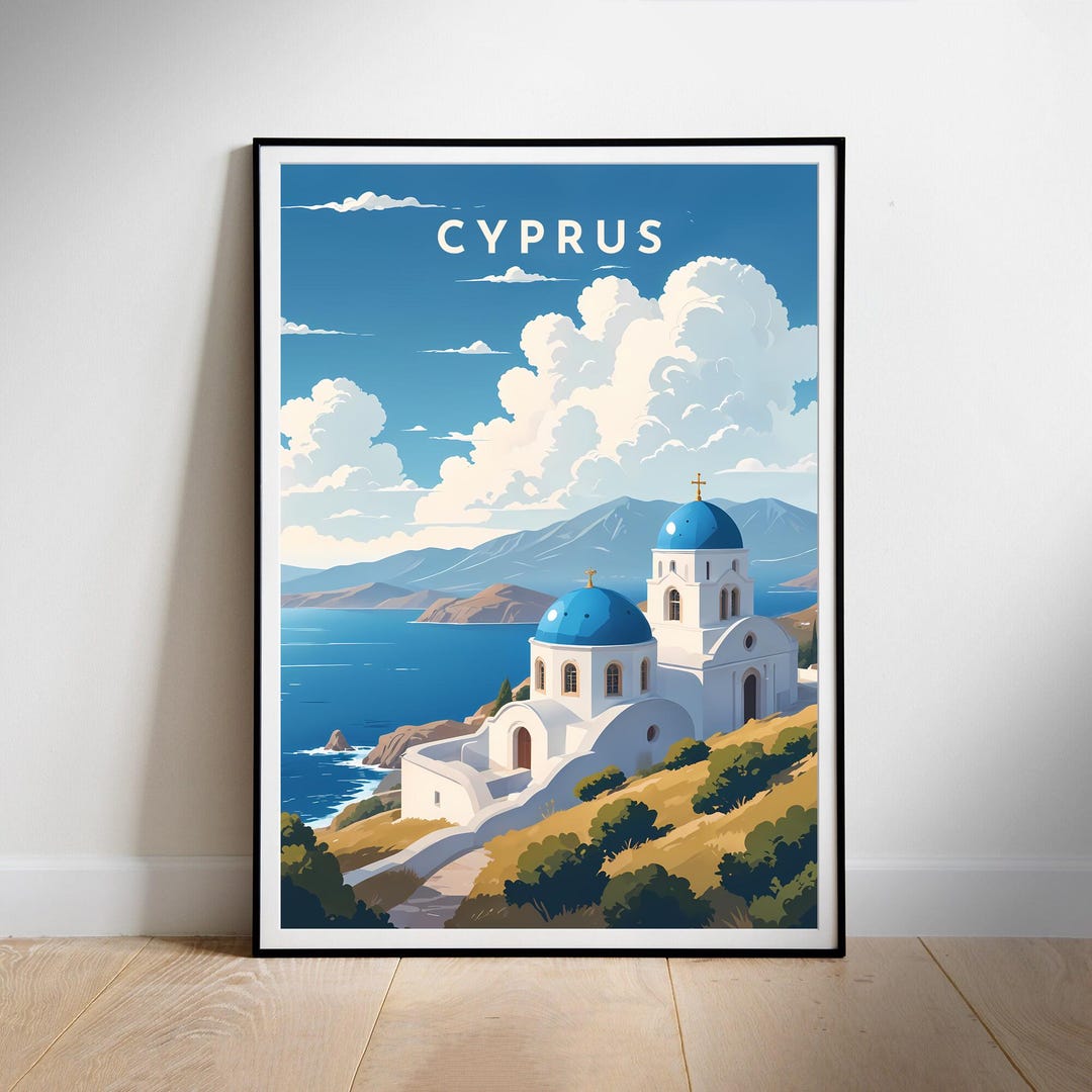 Cyprus Travel Poster Digital Printable Wall Art, Instant Download ...