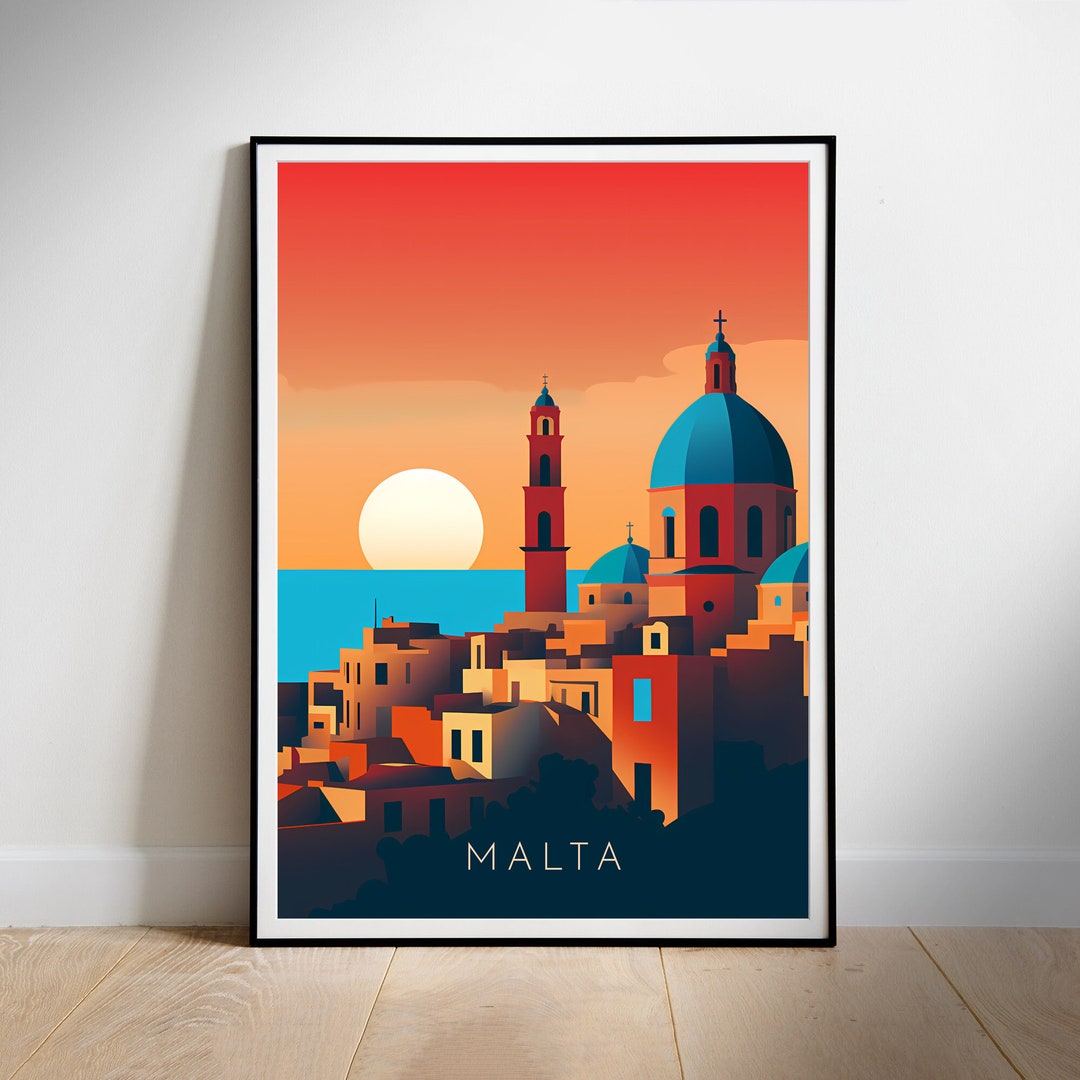 Malta Travel Poster Digital Printable Wall Art, Instant Download ...